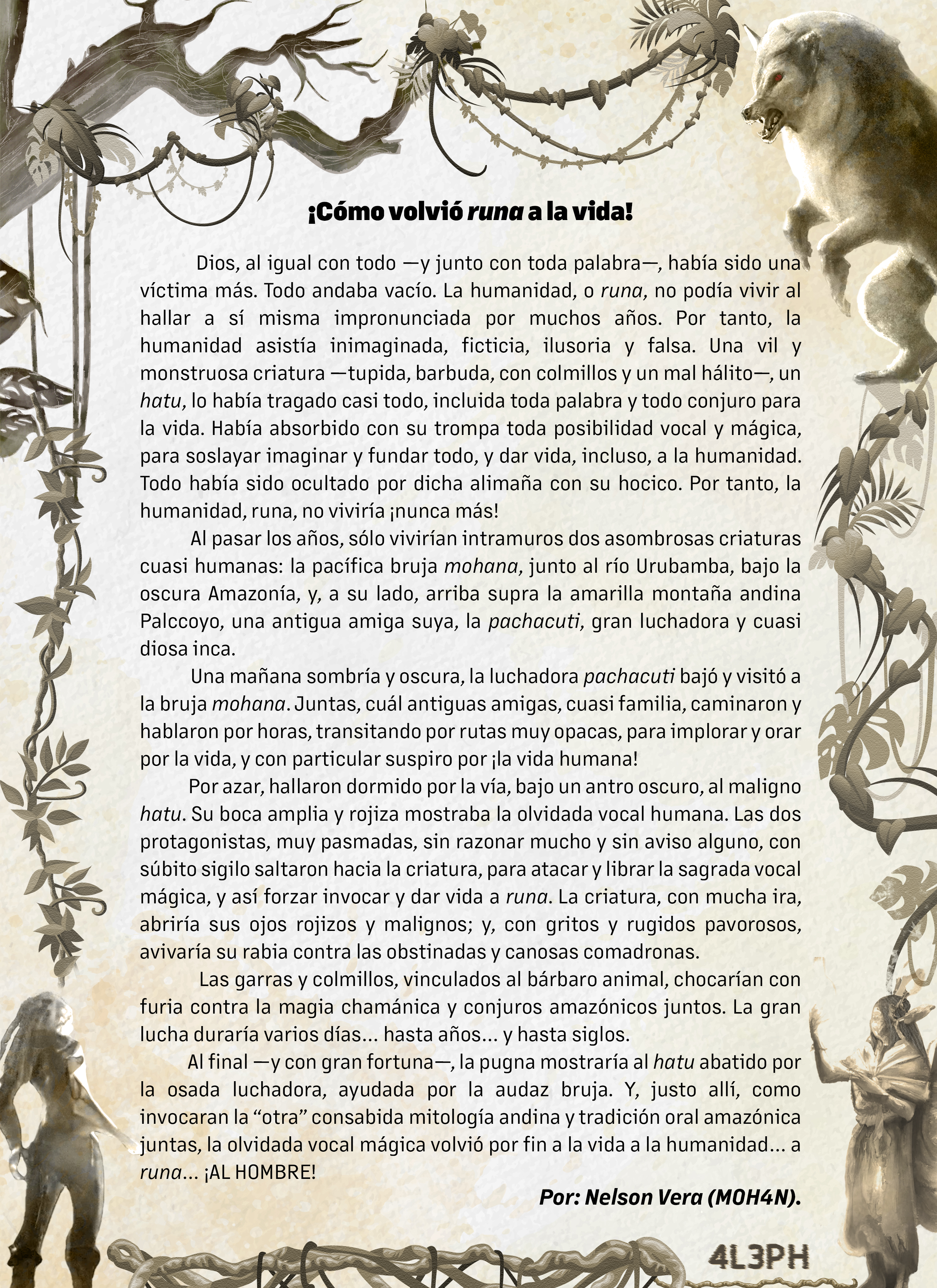 Cómo volvió runa a la vida!» Por: Nelson Vera (M0H4N)